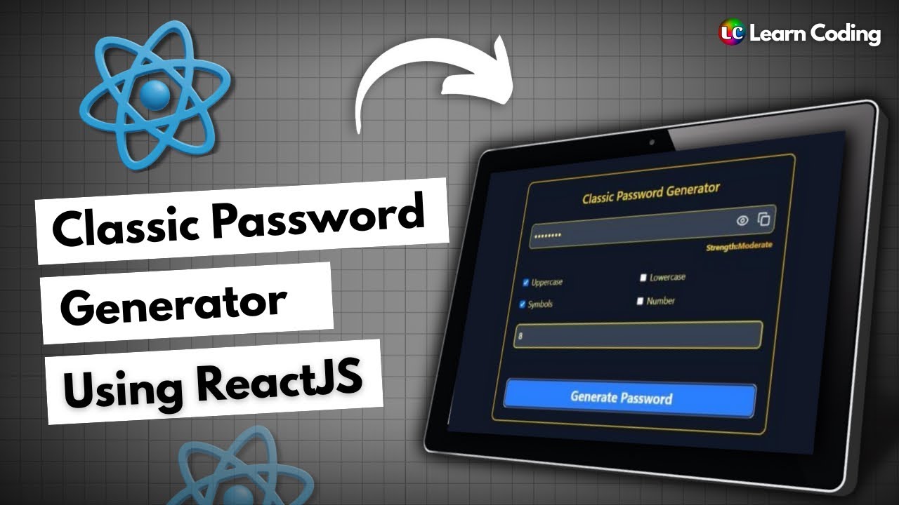 Build a Random Password Generator App Using React Js | Web Development - YouTube