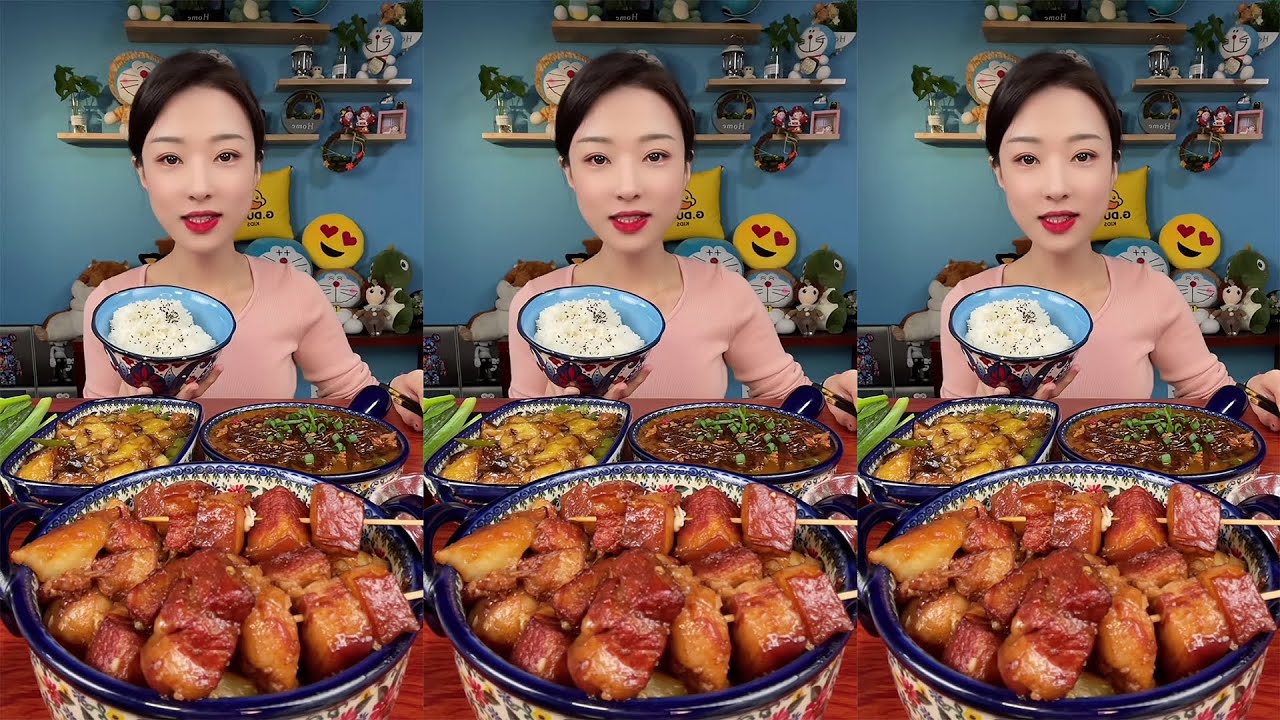 ASMR Mukbang Chinese Food 먹방 ASMR 중국먹방,양갈비,양대창,양뇌,삼겹살,고기, Mukbang eat ...
