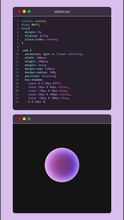 Magical floating orb in CSS - YouTube