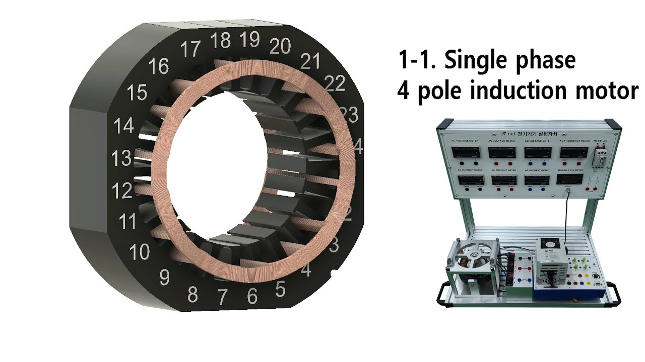 [ENG SUB]Practice1-1 Single phase induction motor trainer - YouTube