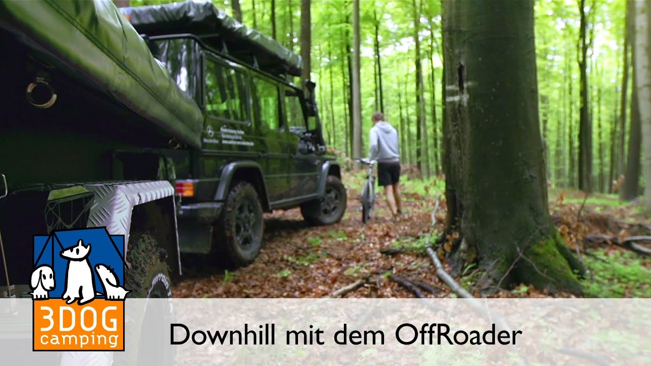 3DOG camping - Downhill mit dem OffRoad ZeltAnhänger, Faltcaravan ...