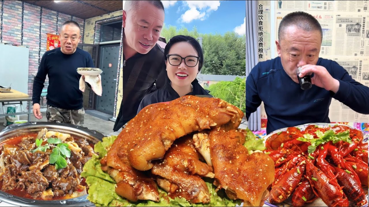 二哥做的饭真好吃，香迷糊了~The food made by my second brother is so delicious that ...