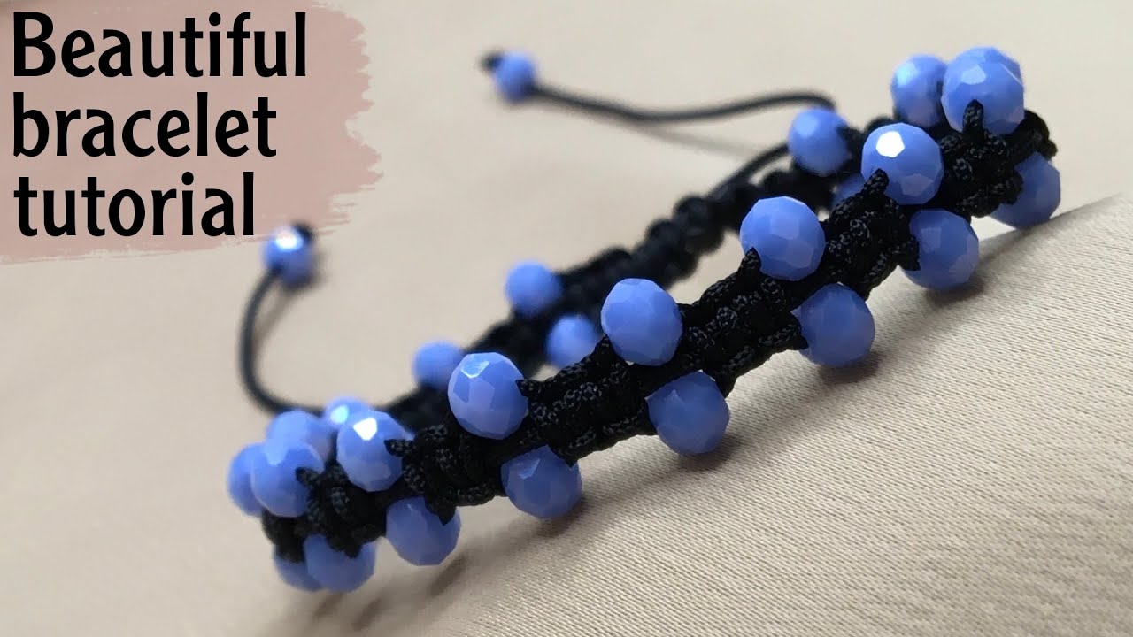 This beaded macrame bracelet is great 😍 - YouTube