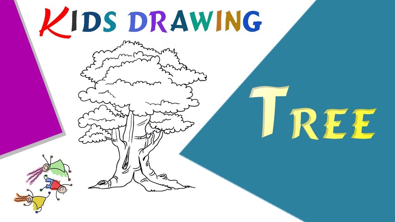 DRAWING TUTORIAL | HOW TO DRAW A TREE | KIDS DRAWING EDUCATION ...