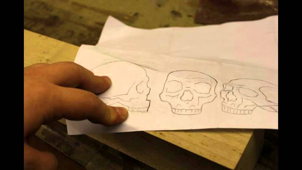 Carving a wooden skulls #5 - YouTube