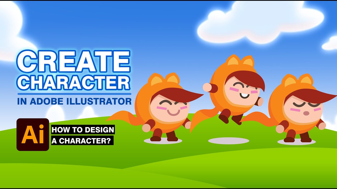 Designing a Character in Adobe Illustrator - YouTube