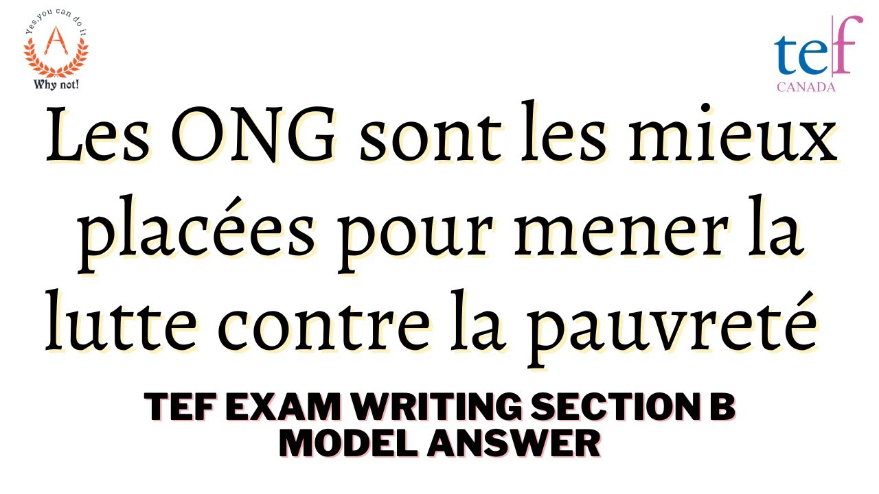 Score b2+ or C1 in TEF Writing | Section B | TEF Writing | Influencer ...