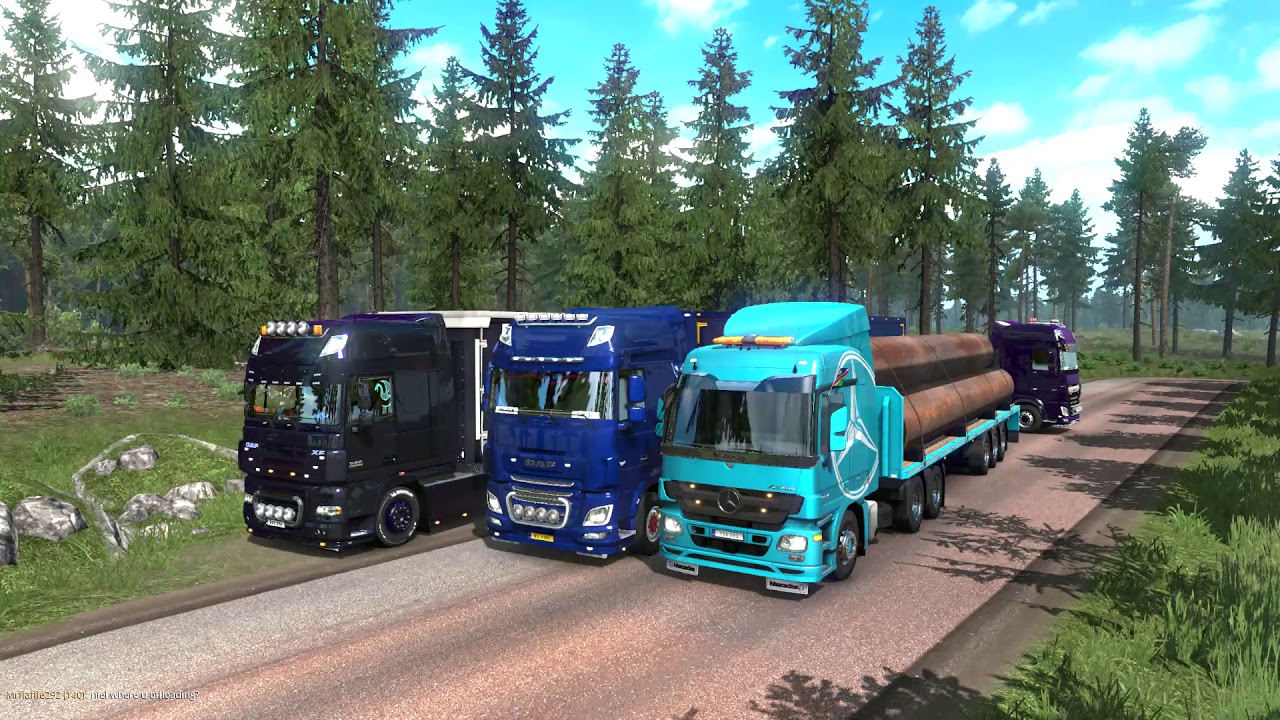 Ets2 1.35 tmp mini convoy - YouTube