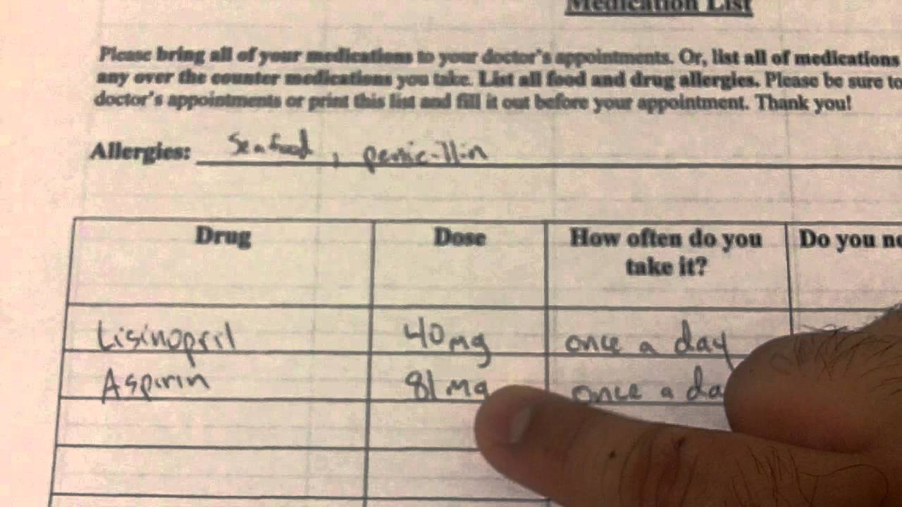 Medication Form Instructions - YouTube