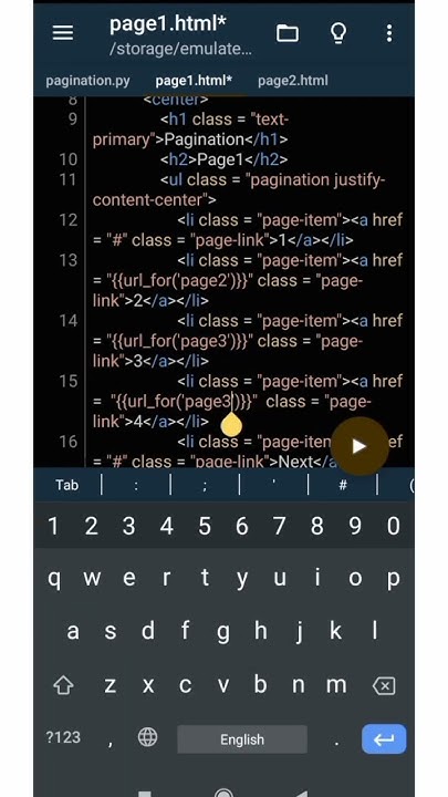 Pagination 3 In Flask Using Pydroid3 Flask Python Html Css Js