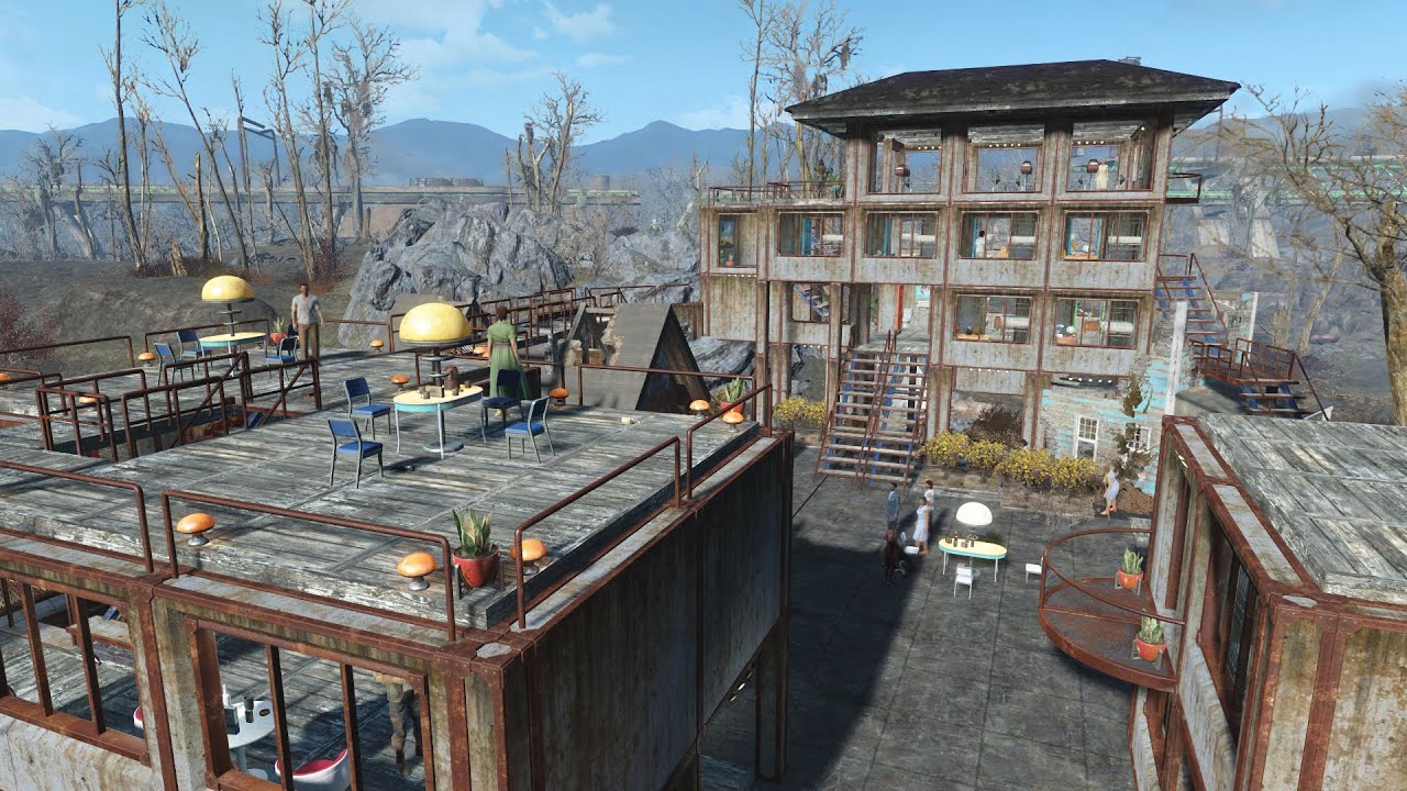 Fallout 4 - COASTAL COTTAGE - Settlement build tour - NO MODS - YouTube