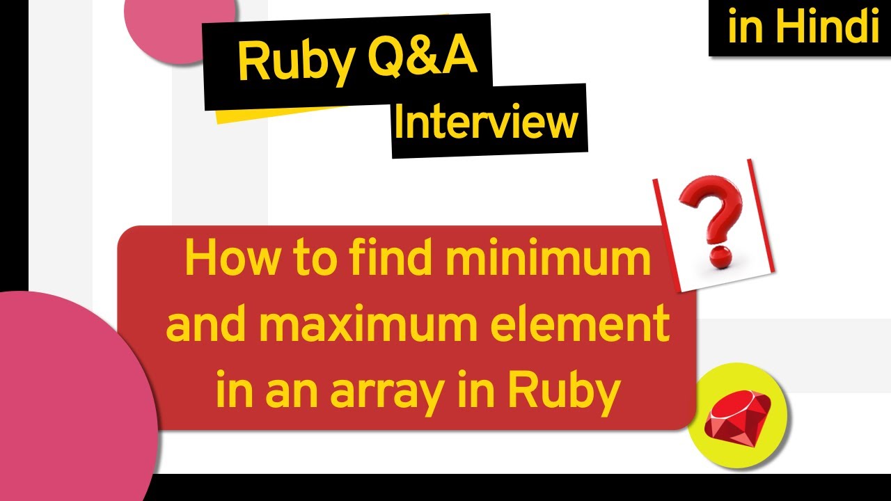 Finding Minimum And Maximum Element From An Array In Ruby Youtube 0008