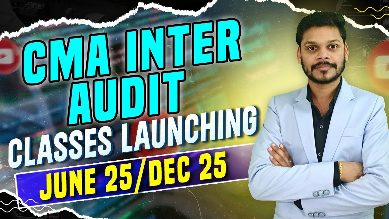 LAUNCHING - CMA INTER AUDIT CLASSES | AVAIL PRE LAUNCHING DISCOUNT ...