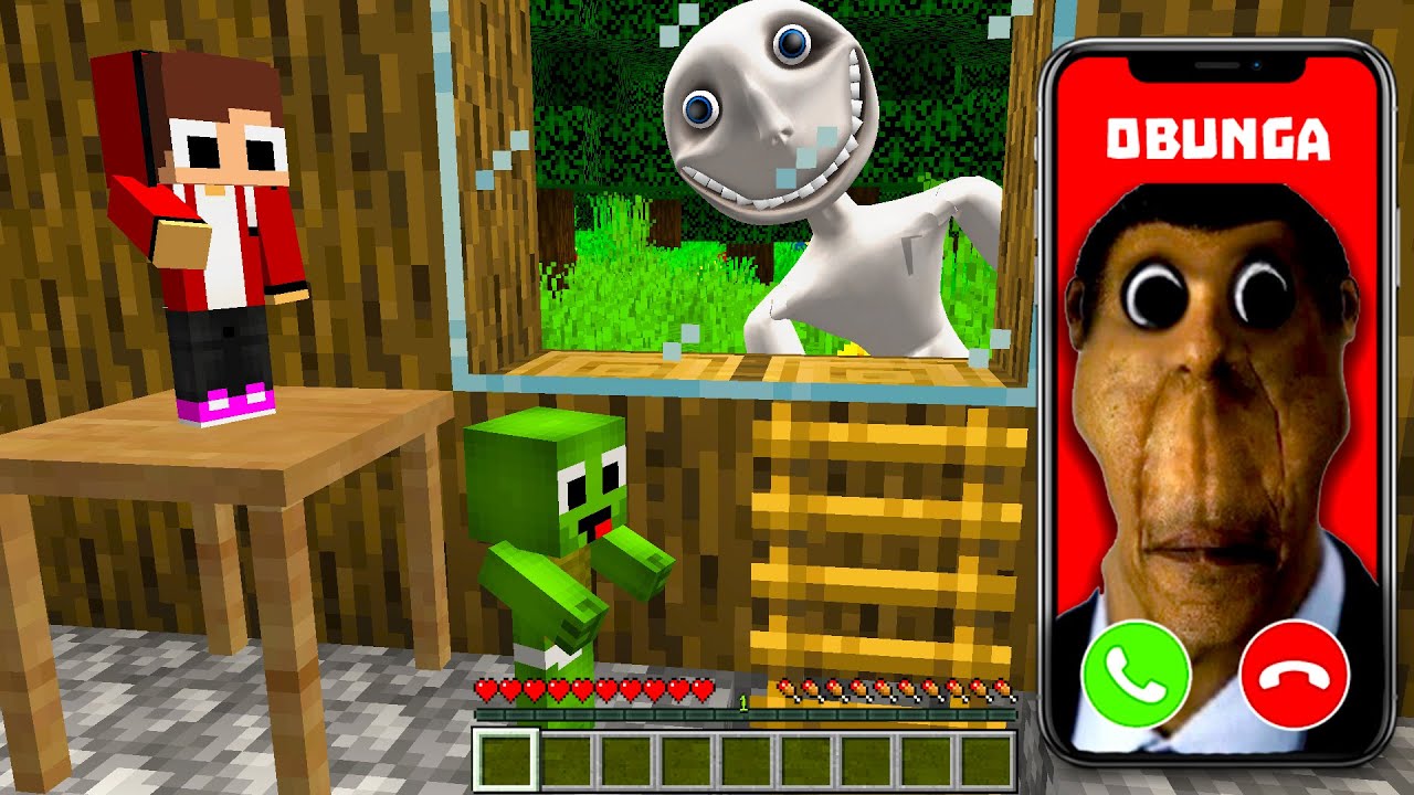 BABY MIKEY AND JJ Called To THE MAN IN WINDOW and Scary Obunga.Maizen ...