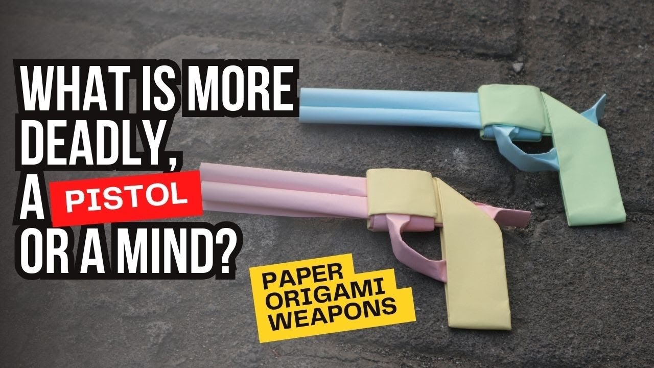 Paper Origami Weapons - Making A Powerful PAPER GUN Pistol – No Glue or ...