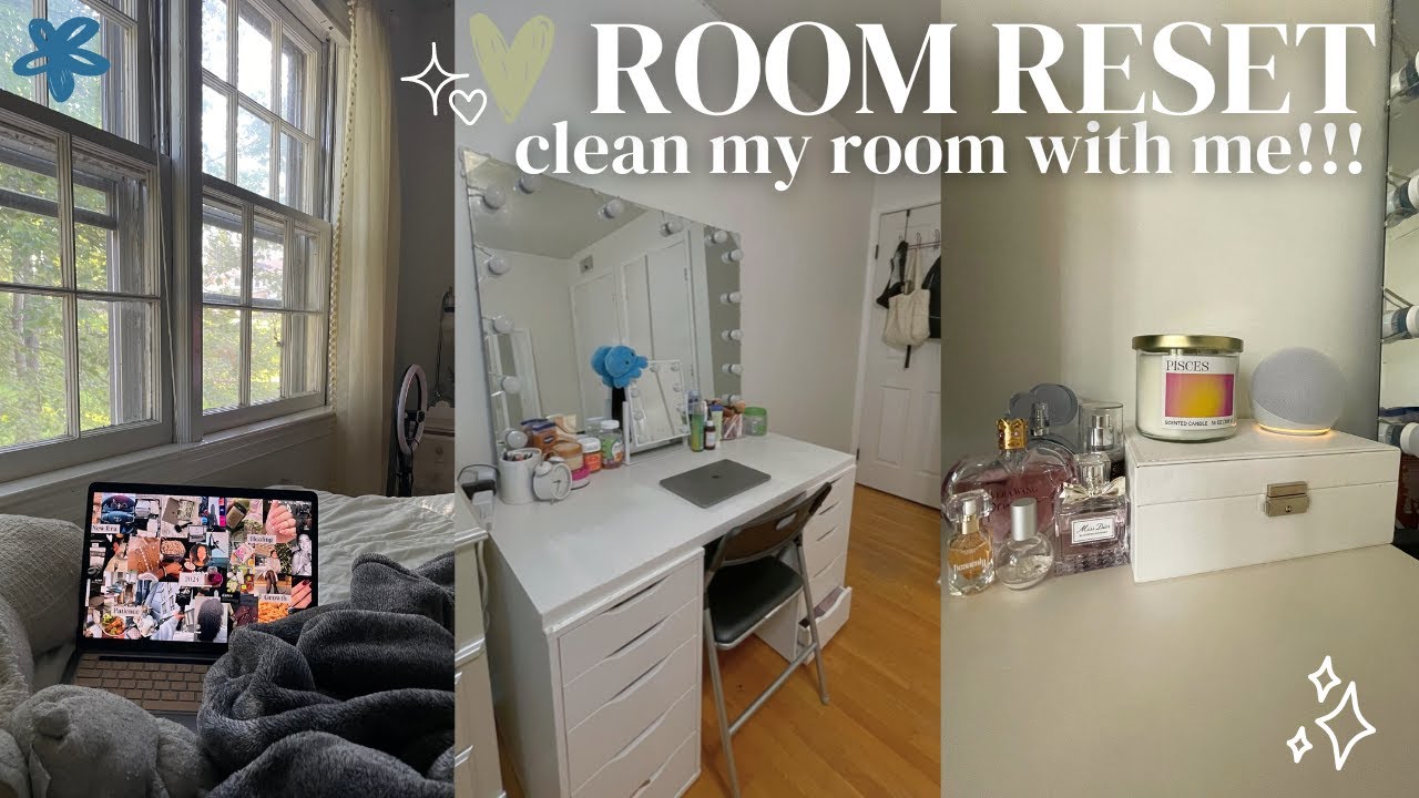ROOM RESET | Clean my room with me!! - YouTube