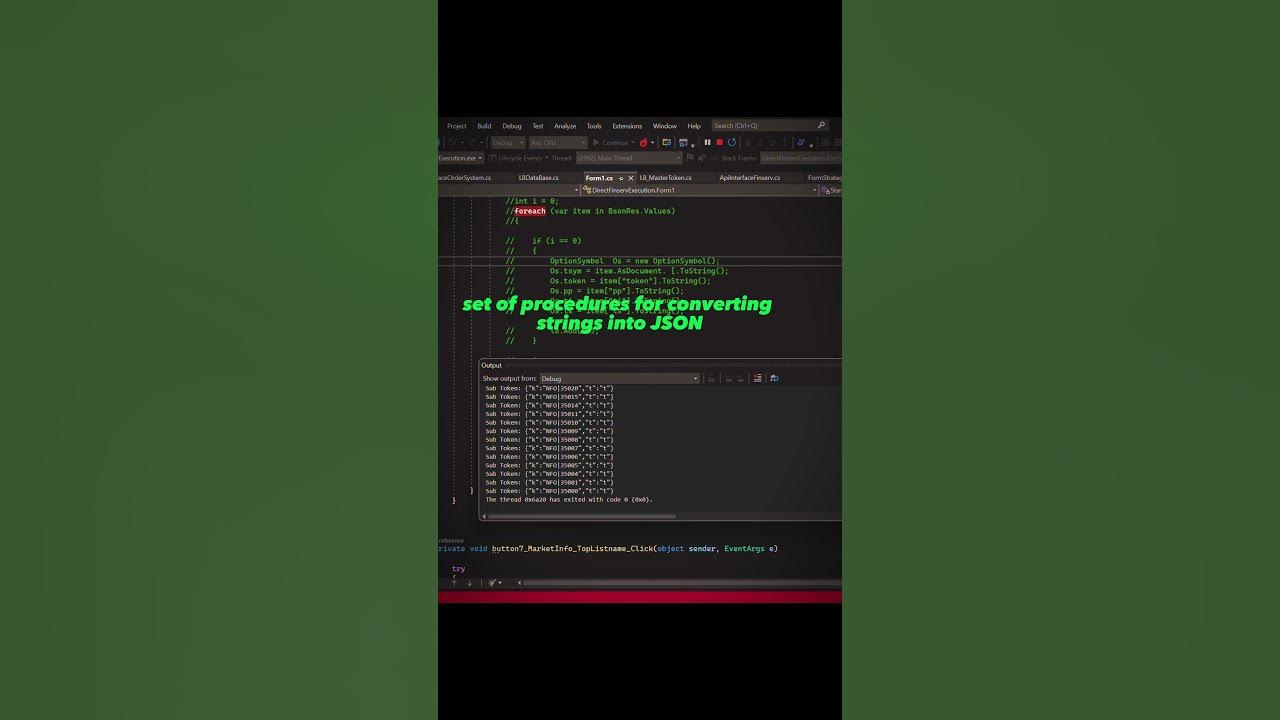 Shoonya Api Option Chain Data To Table Json Stockmarket Sharebazar Algotrading Youtube