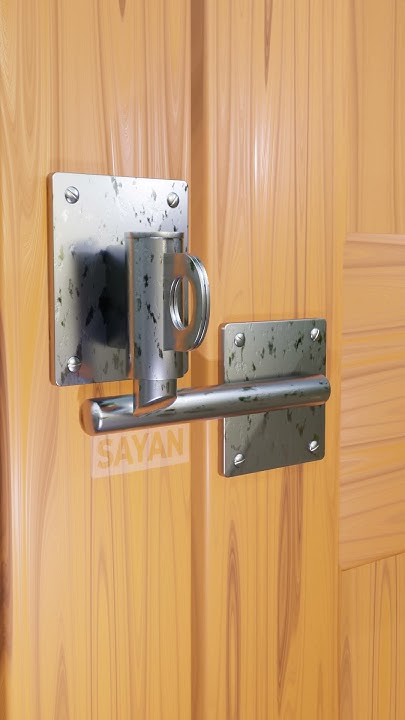 Automatic gate latch #3d #animation #Blender #lock #door - YouTube