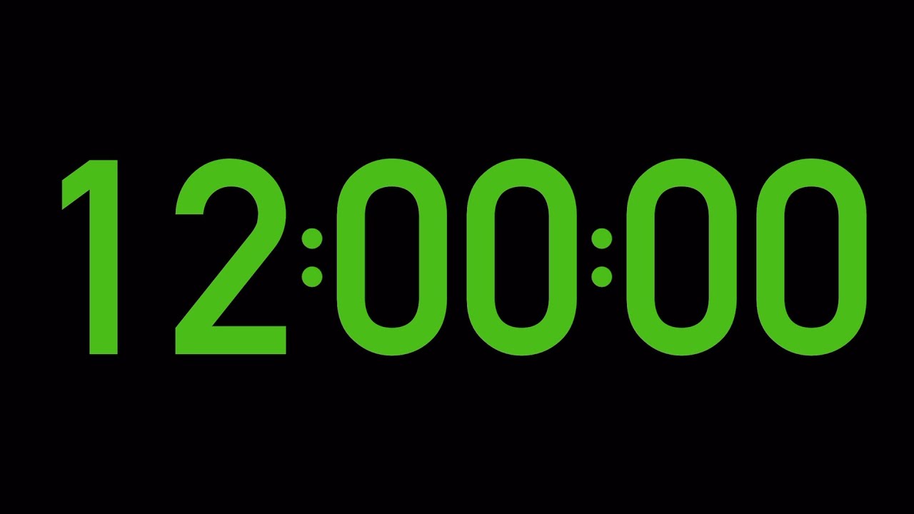 12 hours countdown, Timer & alarm clock. - YouTube