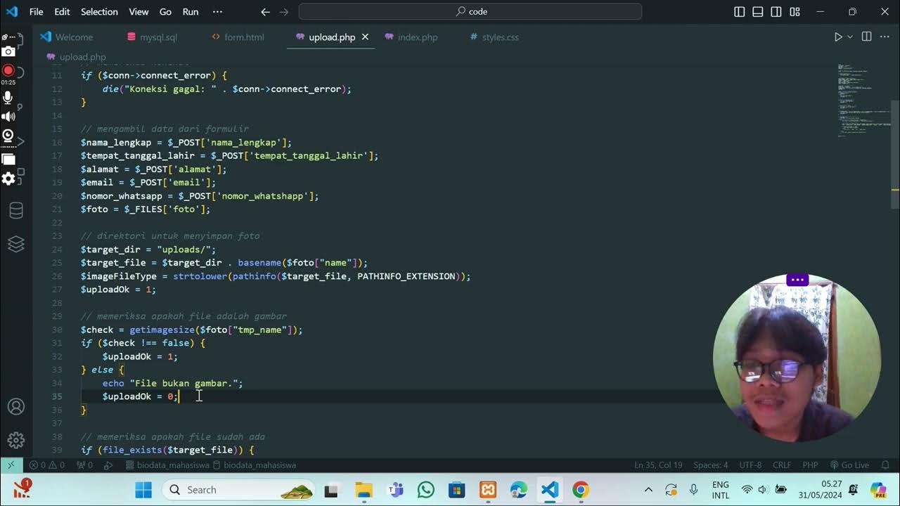 TUGAS UAS KODING PENGISIAN DATA MAHASISWA - YouTube
