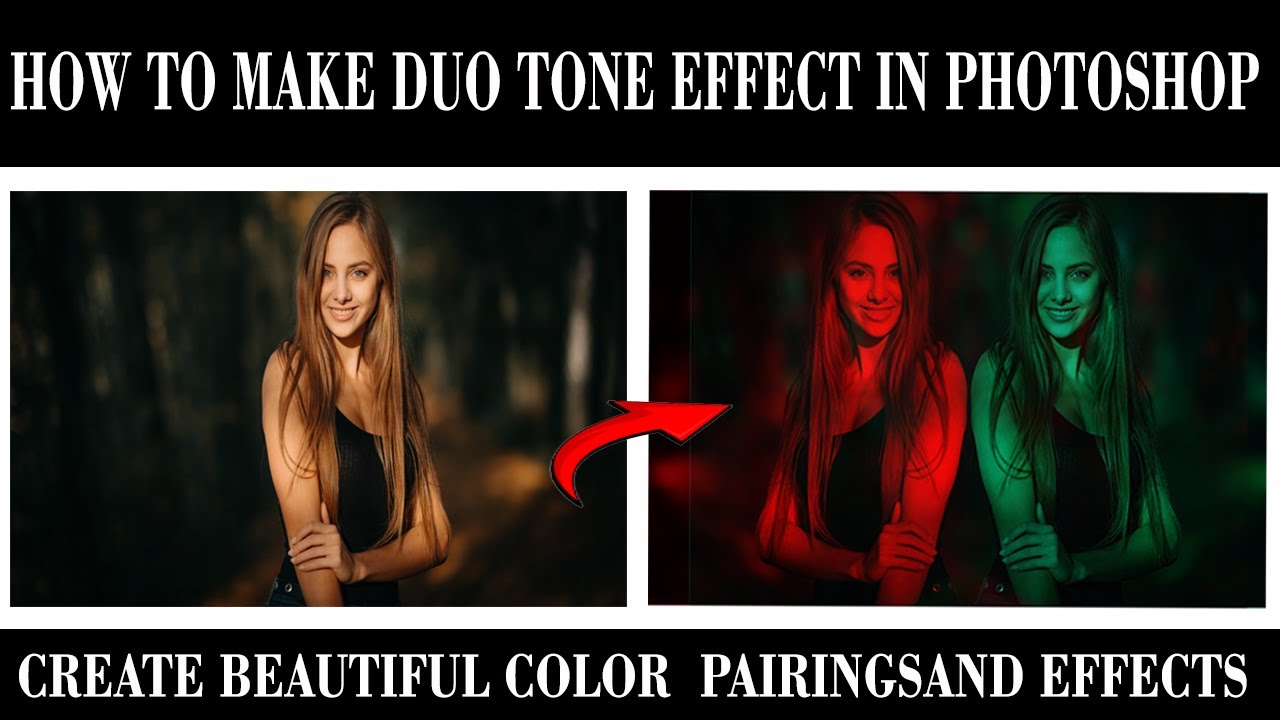 Create a Duotone Photoshop Effect FAST || how to create duo tone effect ...
