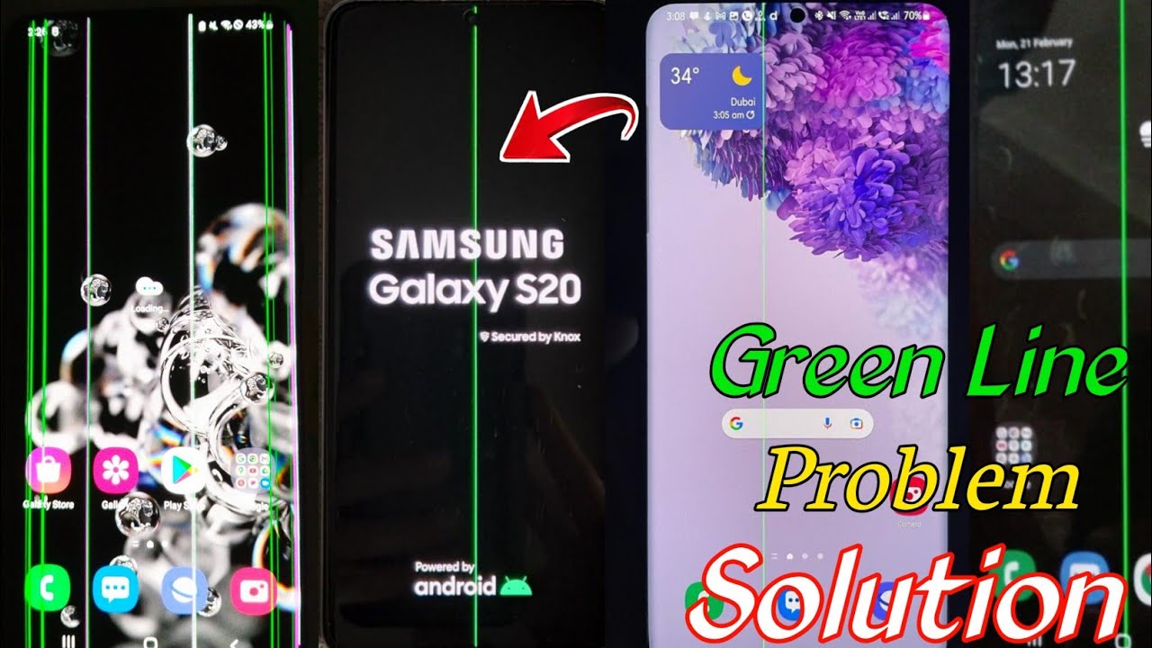 Sumsung S20 Plus Display Green Line Problem Green Line On Phone Sumsung S20 Plus Display Green Line Problem Green Line On Phone
