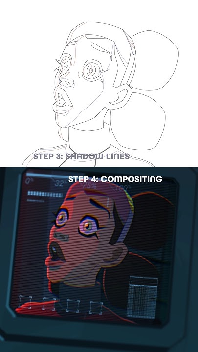 Seren wakes up 😱 For my project 'Only Ghosts' #artprocess #animation #animator #compositing #oc ...