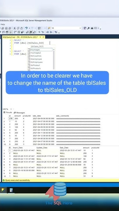How To Rename In Sql Sqlserver Database Dba Data Dataengineering