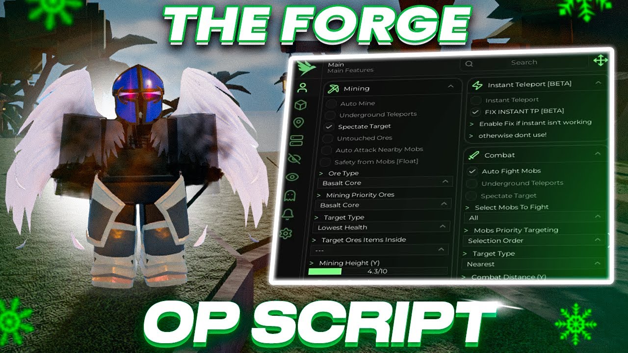 The Forge Script NO KEY Gui: Auto Mine & Ore, Instant Forge, ORE ...