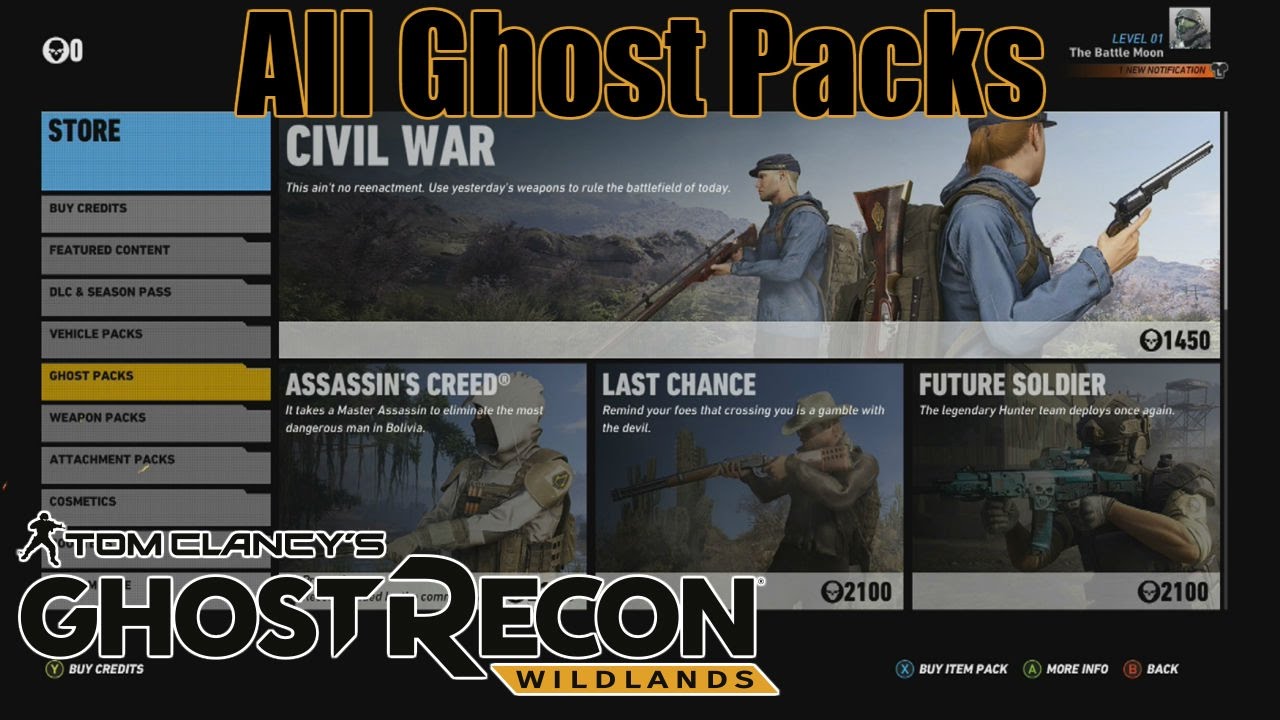 ALL GHOST PACKS!- Ghost Recon Wildlands - YouTube