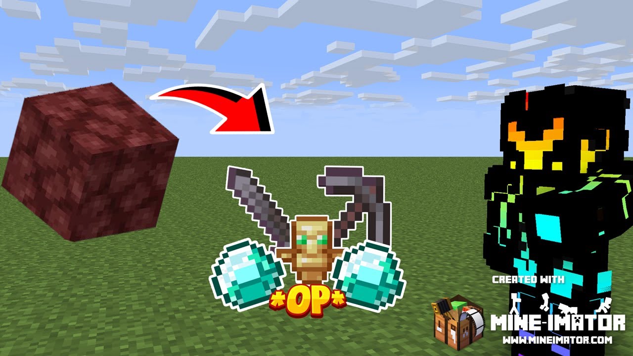 Minecraft But, Netherrack Drops OP Items.. - YouTube