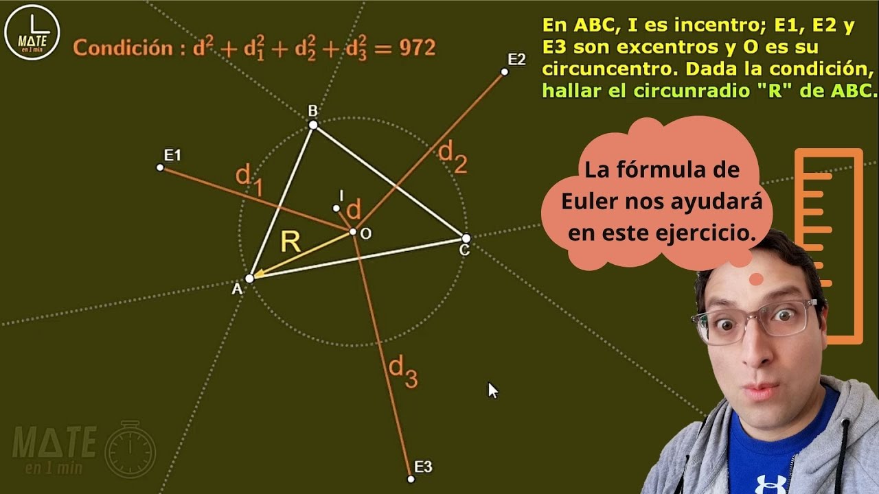 ¿Distancias desde el Circuncentro a Incentro y Excentros? ¿Cuáles son ...