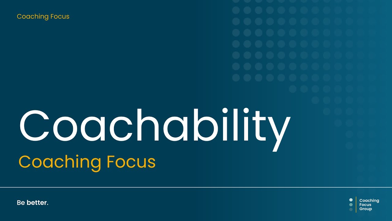 Coachability Programme - Coaching Focus Group - YouTube