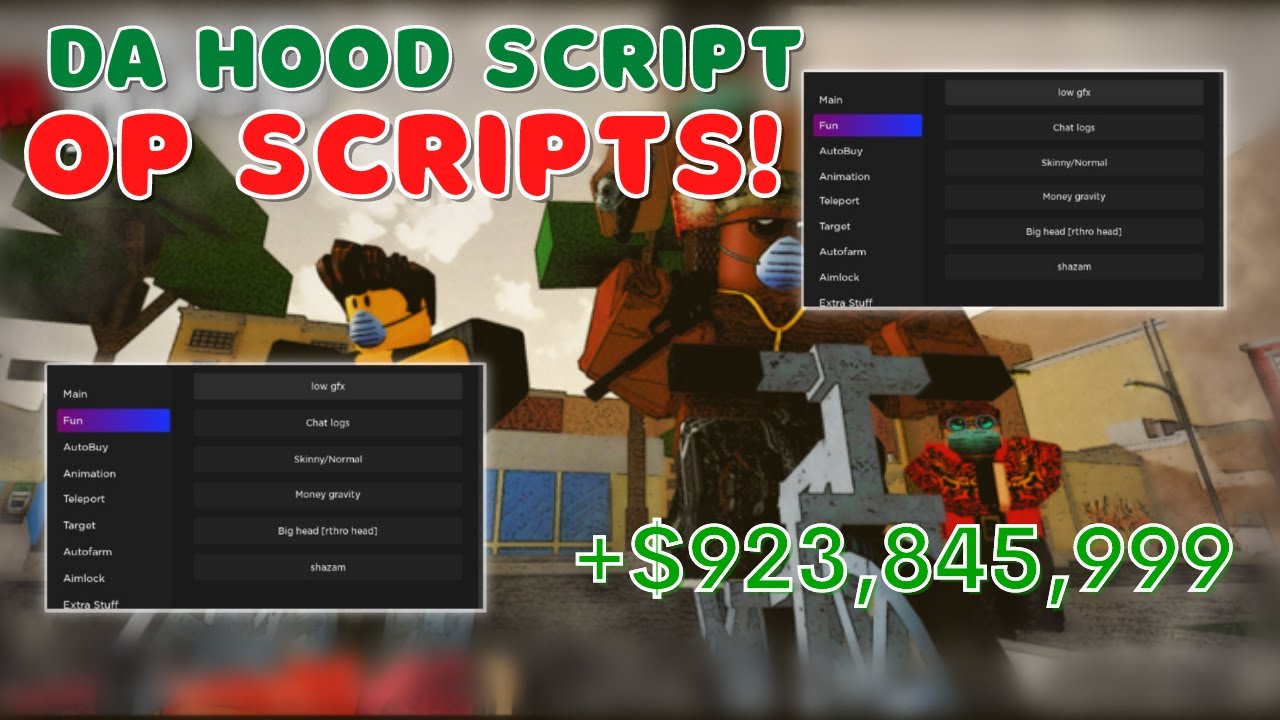 🔥🔥(NEW) DA HOOD OP SCRIPT|INFINITE MONEY| AUTO FARM|AUTO SHOOT|SLIENT ...