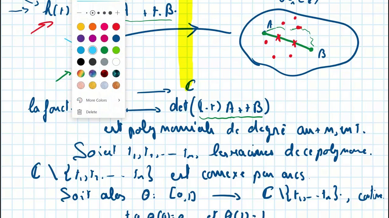 (Topologie) Exercice: GL_n(C) est connexe par arcs, GL_n(R) ne l'est ...