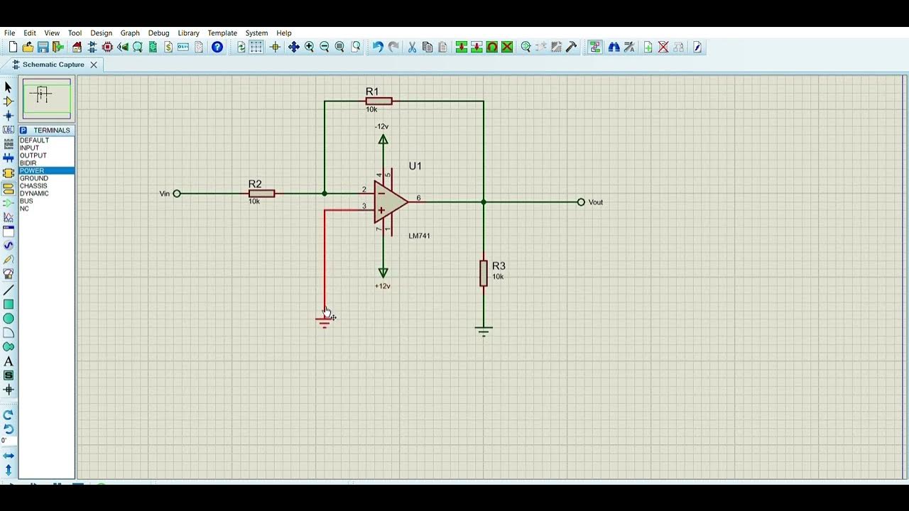 Inverting Amplifier Design & Frequency Respond in PROTEUS - YouTube