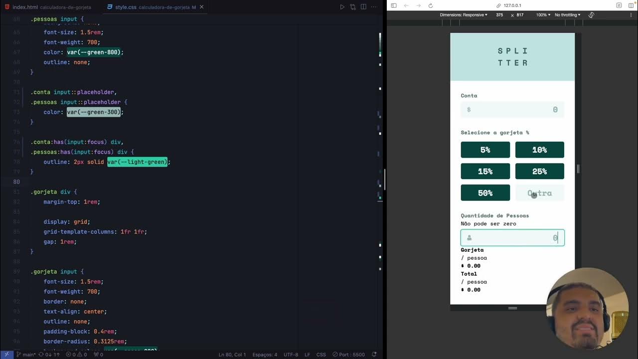 Calculadora de Gorjeta | HTML, CSS e JS - Parte 3 - YouTube