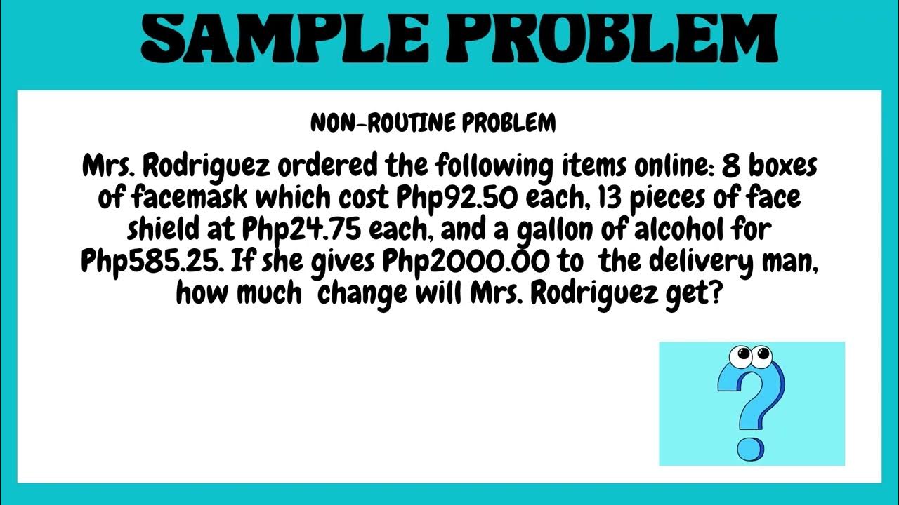 Math 6-Q1-Solving Routine and Non Routine Problems - YouTube