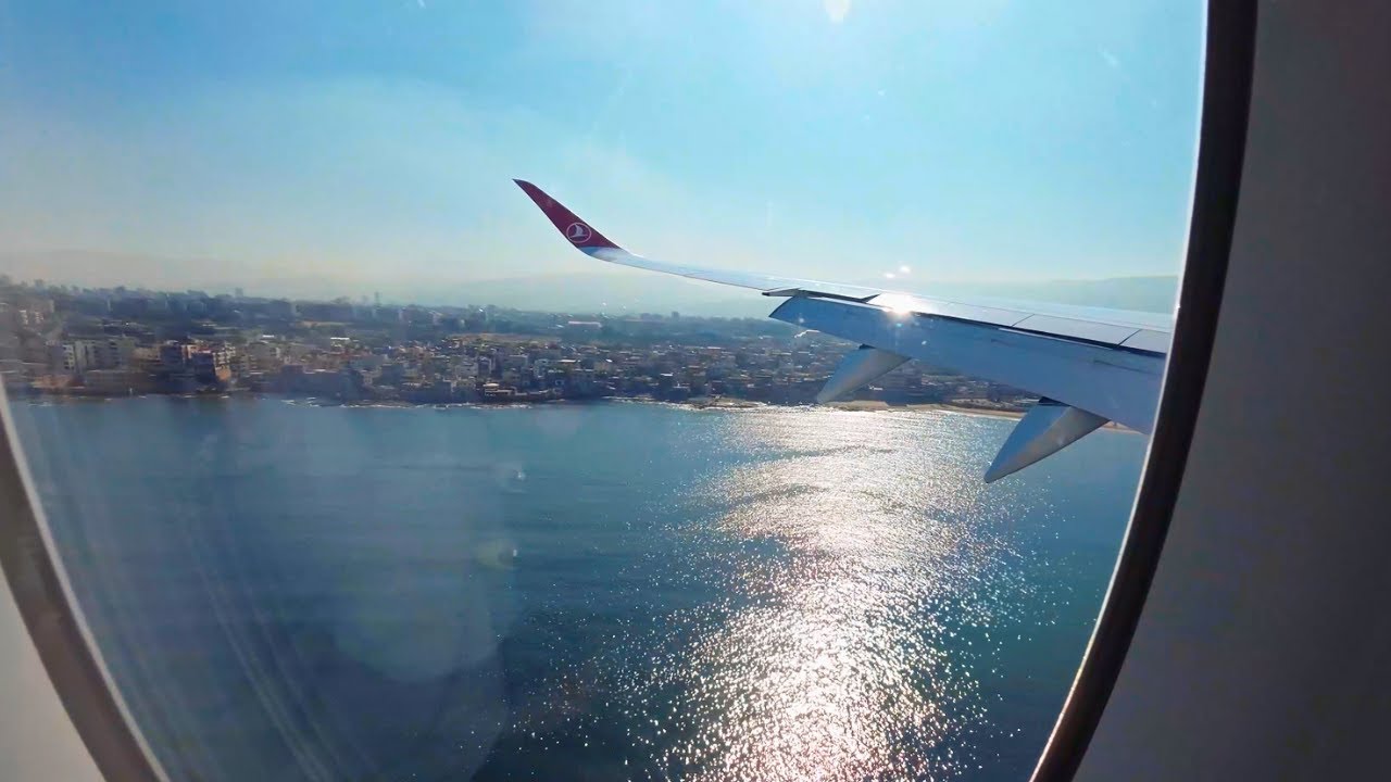 landing in Lebanon Beirut feels like landing in the sea! - YouTube