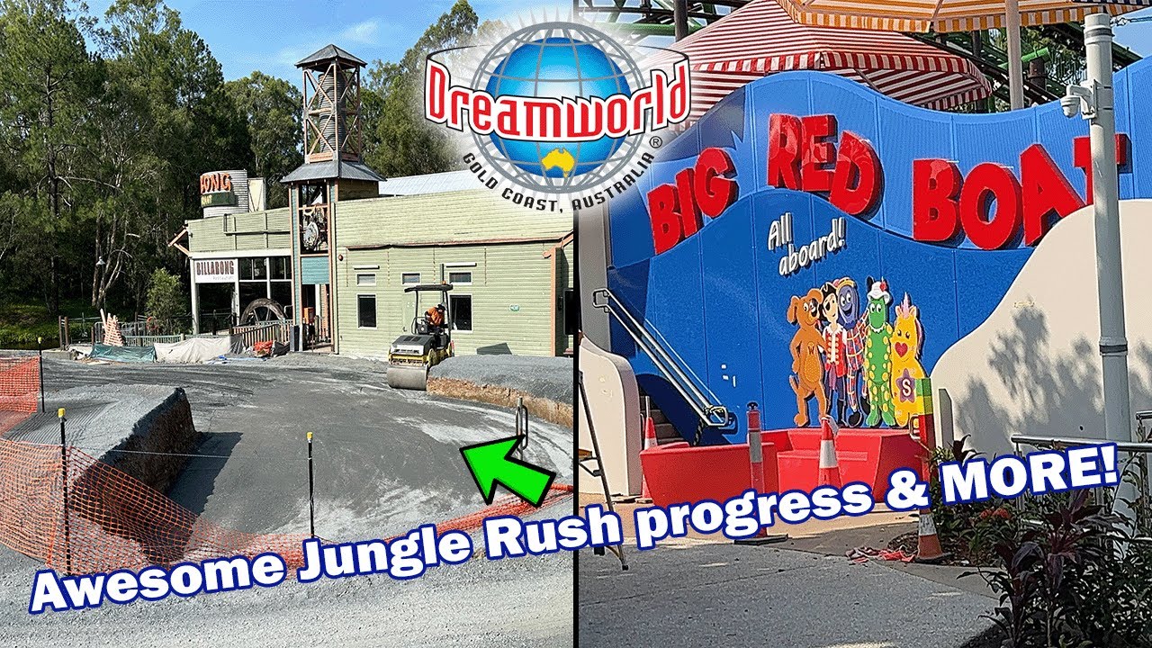 Dreamworld Gold Coast | Jungle Rush & Wiggles Coaster Update, New Ride ...