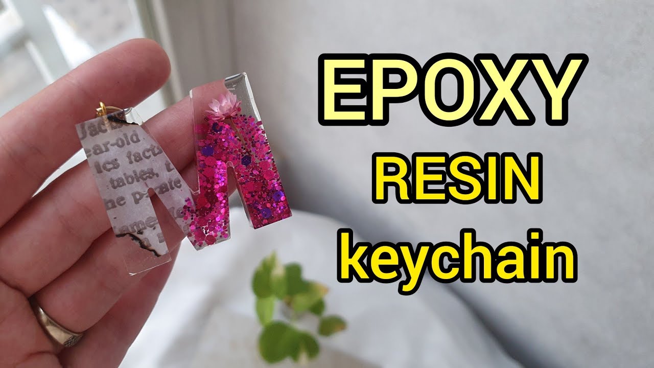 resin letters ideas / Epoxy resin letters / Resin keychain - YouTube