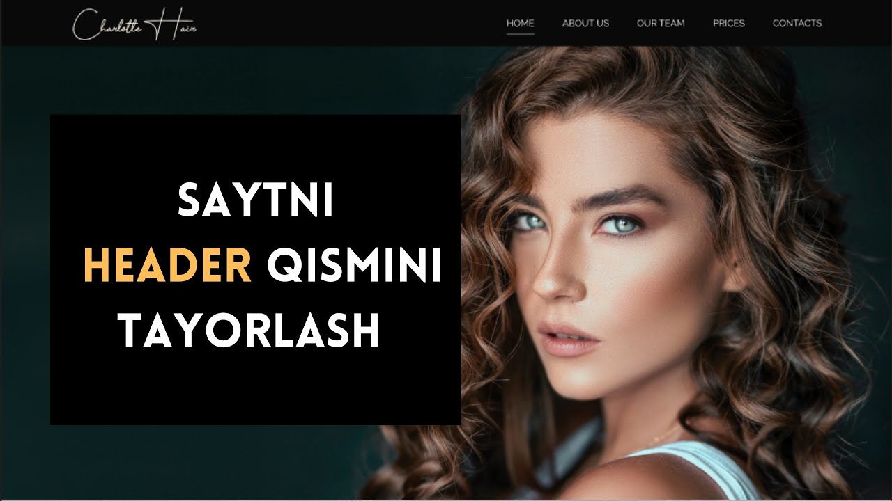 Website header qismini tayorlash | HTML CSS | Figma | - YouTube