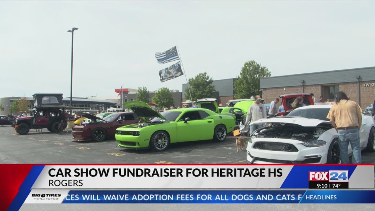 Vintage car show raises money for Heritage HS booster club - YouTube