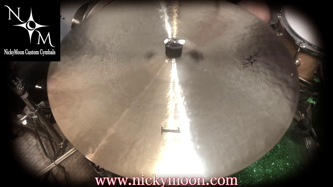 22” 1 Series Thin Jazz Ride by NickyMoon Custom Cymbals - YouTube
