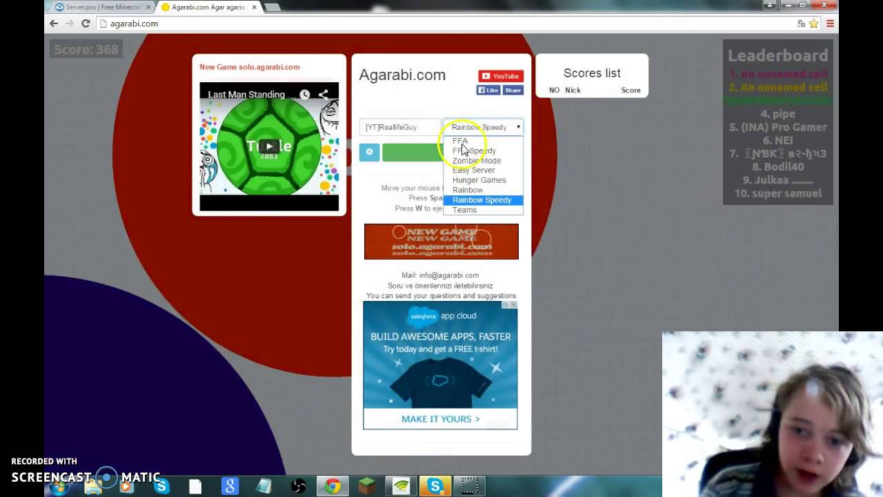 Agarabi #1 CLONE AGAR.IO! - YouTube