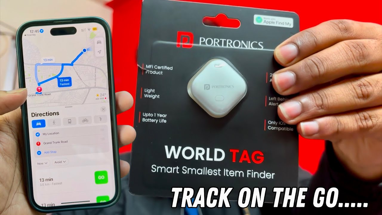 Portronics World Tag Unboxing & Review | Smallest Tracker for Apple ...
