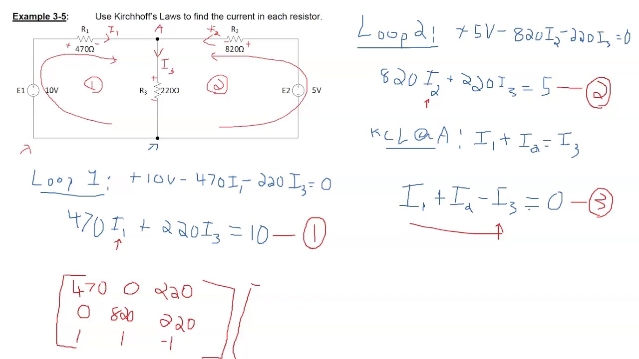 KVL KCL Example #1 - YouTube