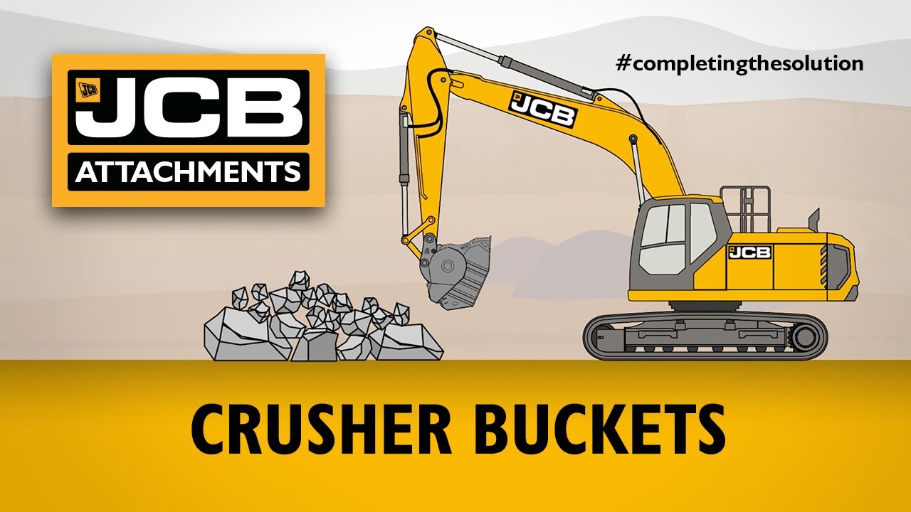 JCB Attachments - Crusher Bucket - YouTube