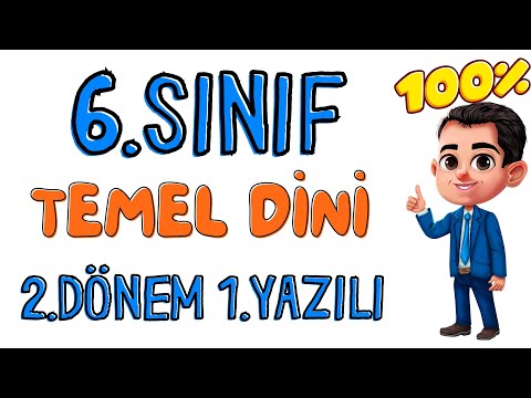 6. Sınıf Temel Dini Bilgiler 2. Dönem 1. Yazılı Yeni  ❗%99 Çıkabilir 😊 #2024