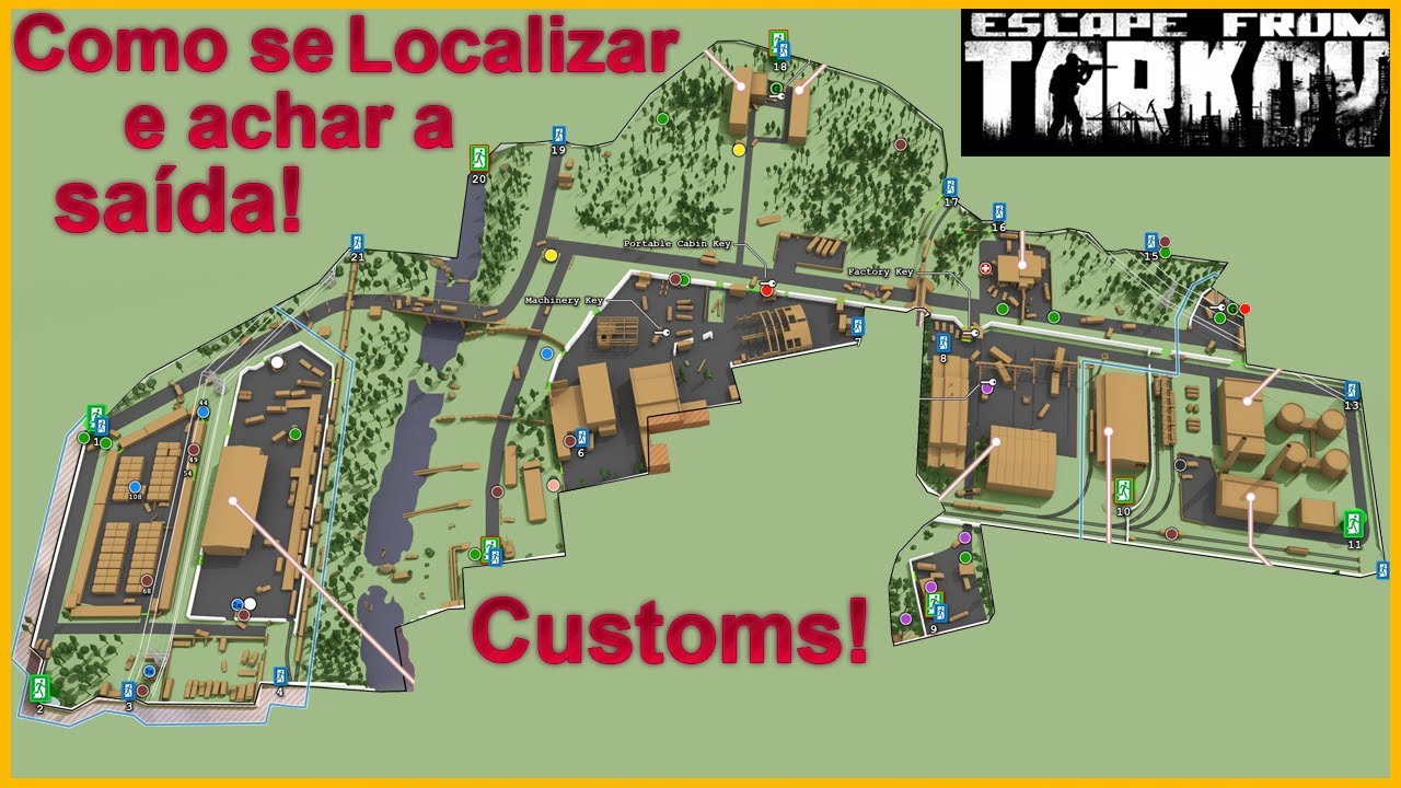 Escape From Tarkov - COMO se LOCALIZAR e ACHAR a SAÍDA do mapa CUSTOMS ...